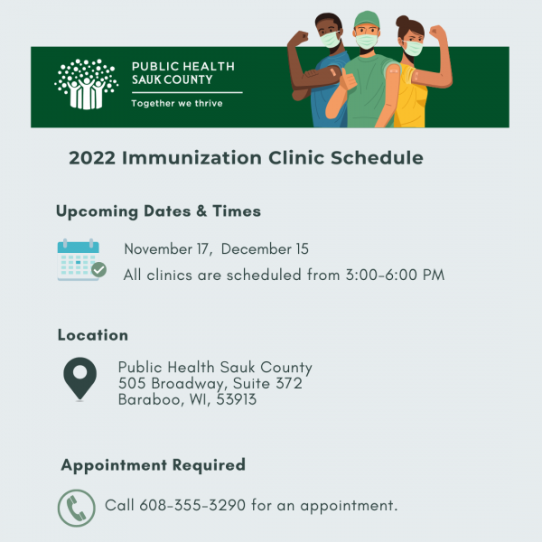 Immunizations | Sauk County Wisconsin Official Website